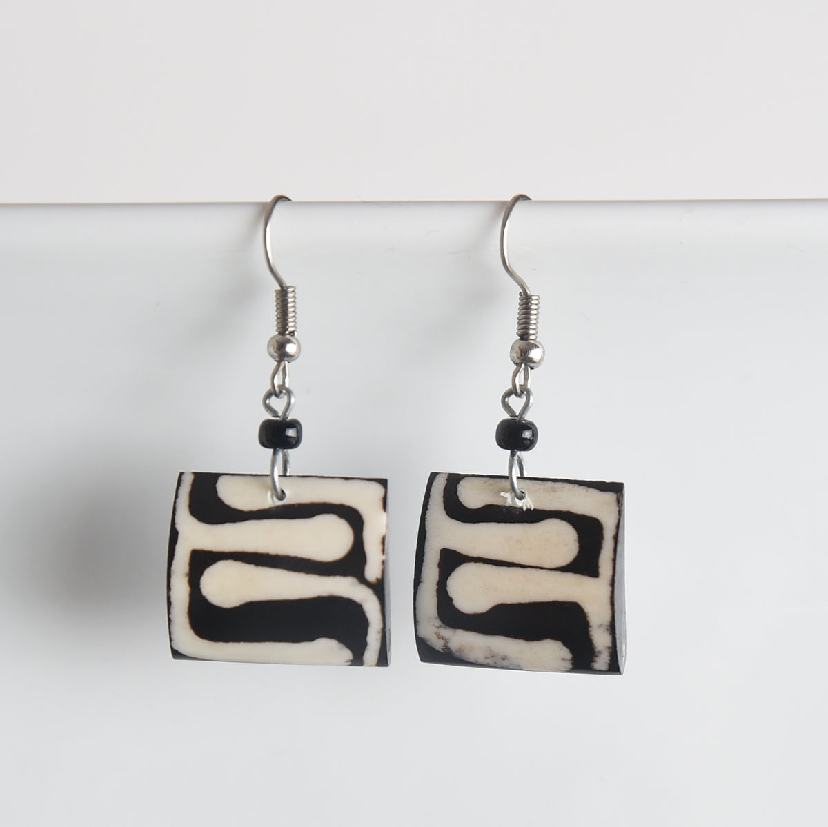 Geometric Cow Bone Dangle Earrings - Project Have Hope